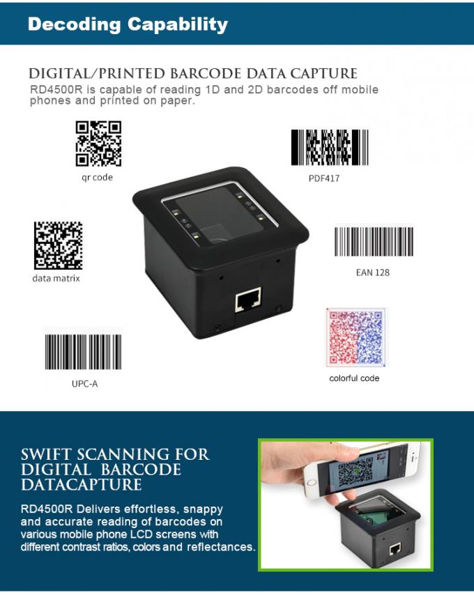 CMOS Image Sensor QR Code Scanner Module RD4500R For Turnstile Vending ...