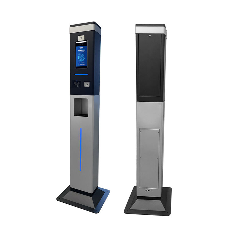 QR Code RS485 Facial Recognition Temperature Check Column Type 